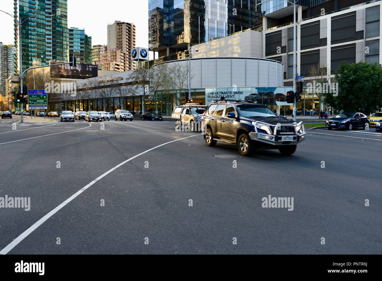 Southbank Boulevard and City road intersection, Melbourne VIC ...