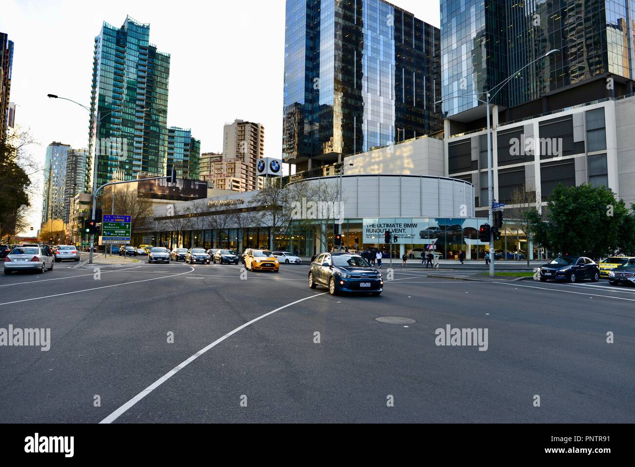 Southbank Boulevard and City road intersection, Melbourne VIC ...