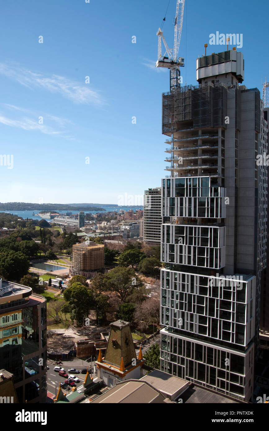 Sydney Australia, construction of new highrise apartment building with ...
