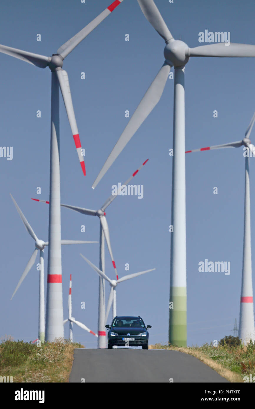 Driving past wind turbines hi-res stock photography and images - Alamy