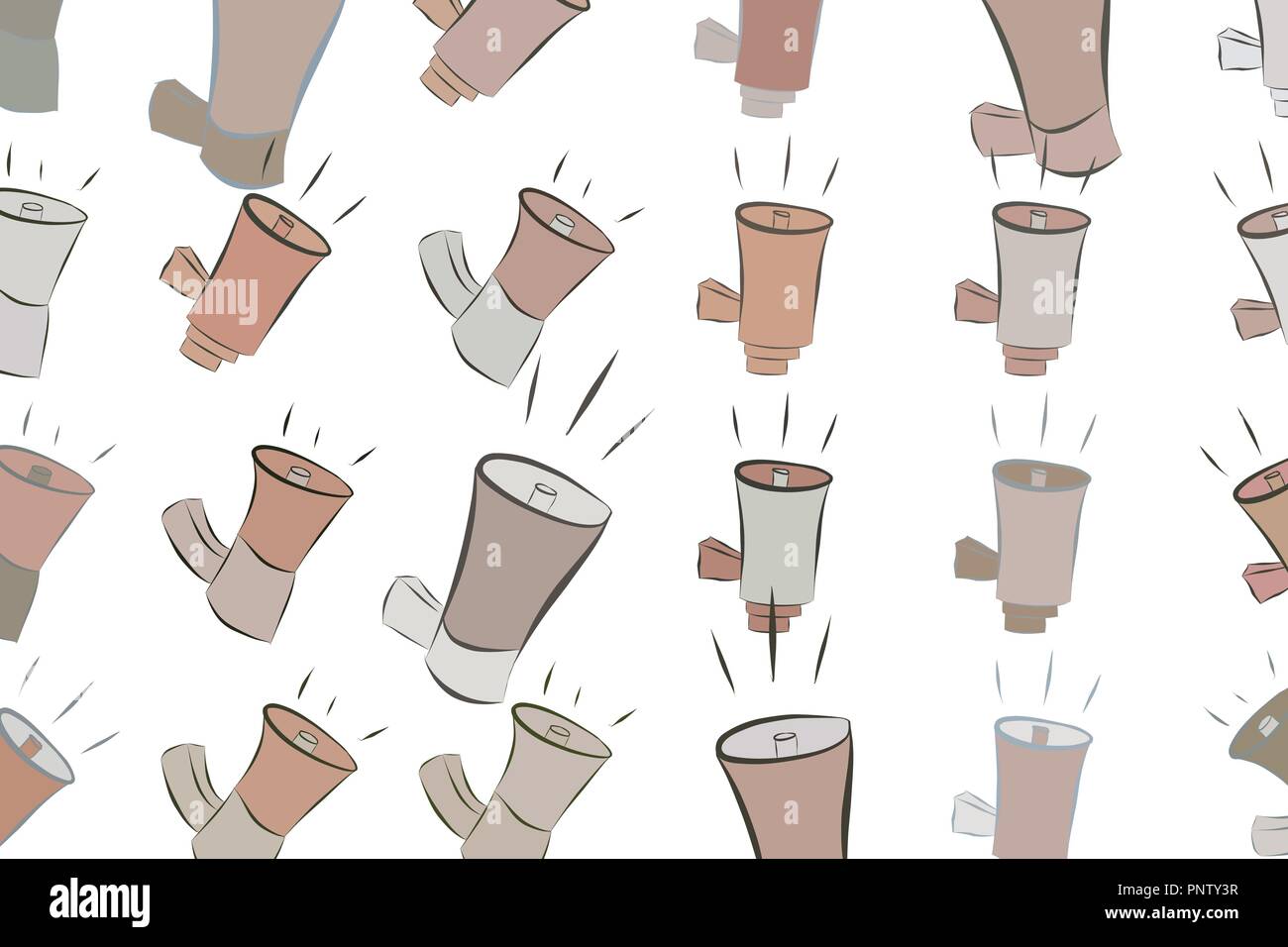 Abstract loud speaker illustrations background. Cartoon style vector ...