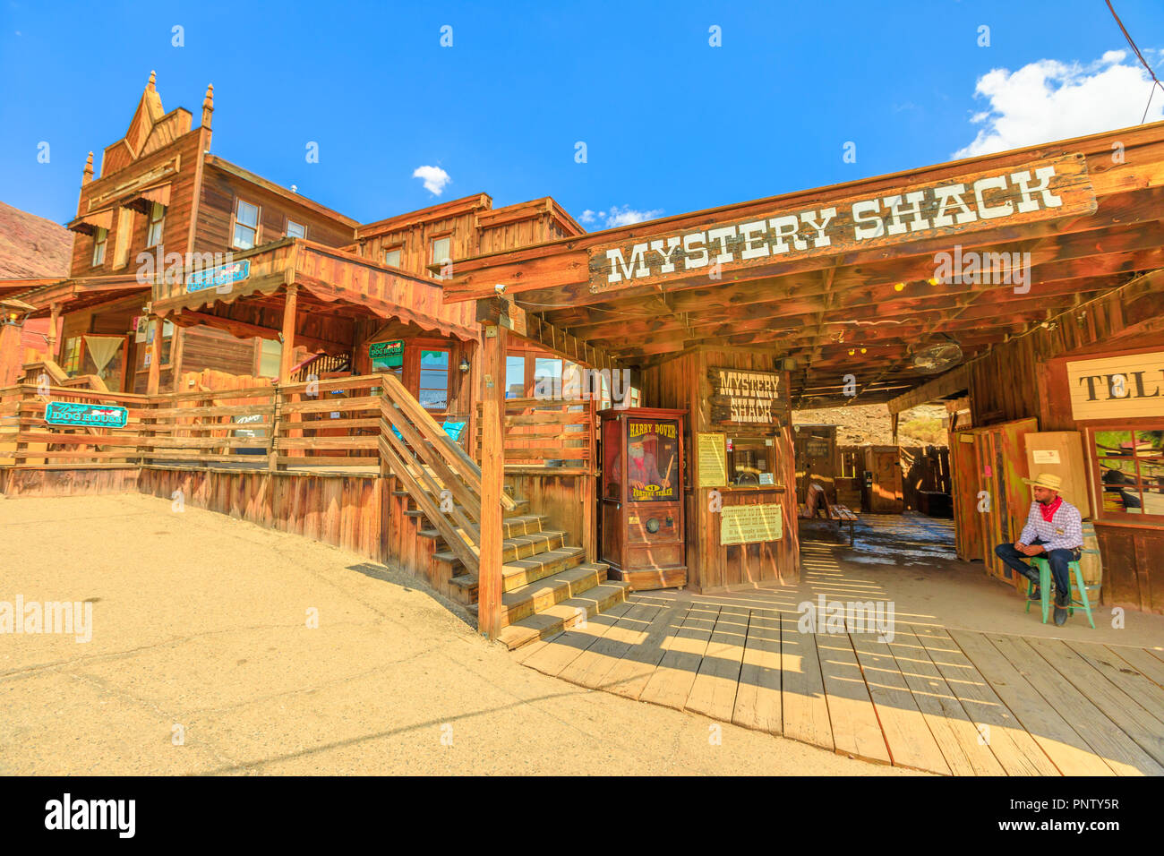 Calico, CA, USA - August 15, 2018: Mystery Shack in main street of ...