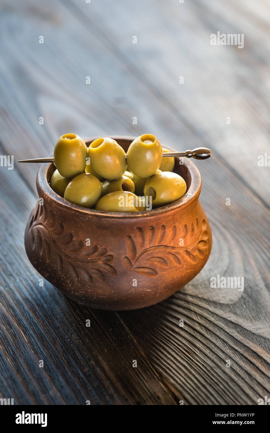 Top view pickled olives hi-res stock photography and images - Alamy
