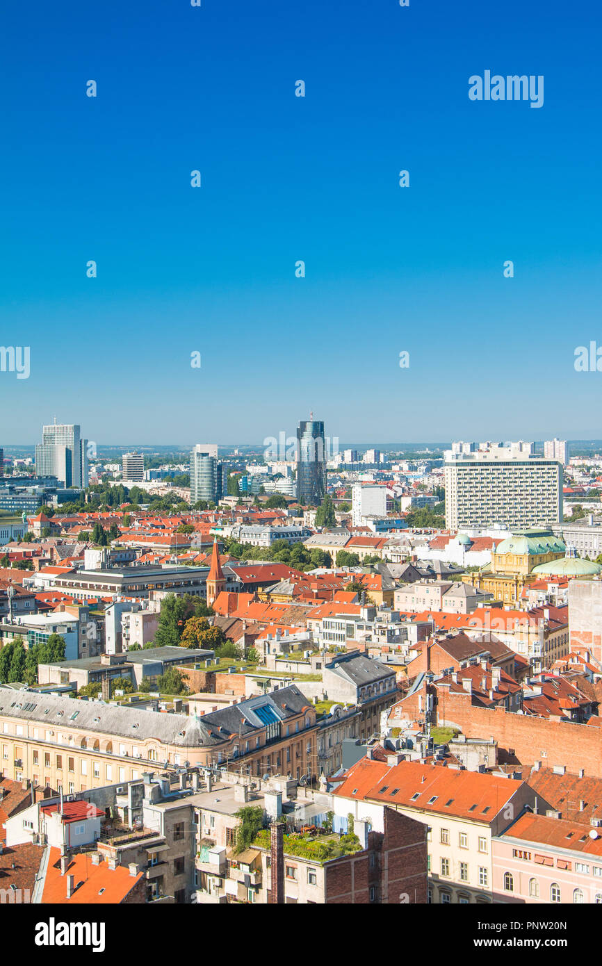 Zagreb down town skyline and modern business towers panoramic view ...