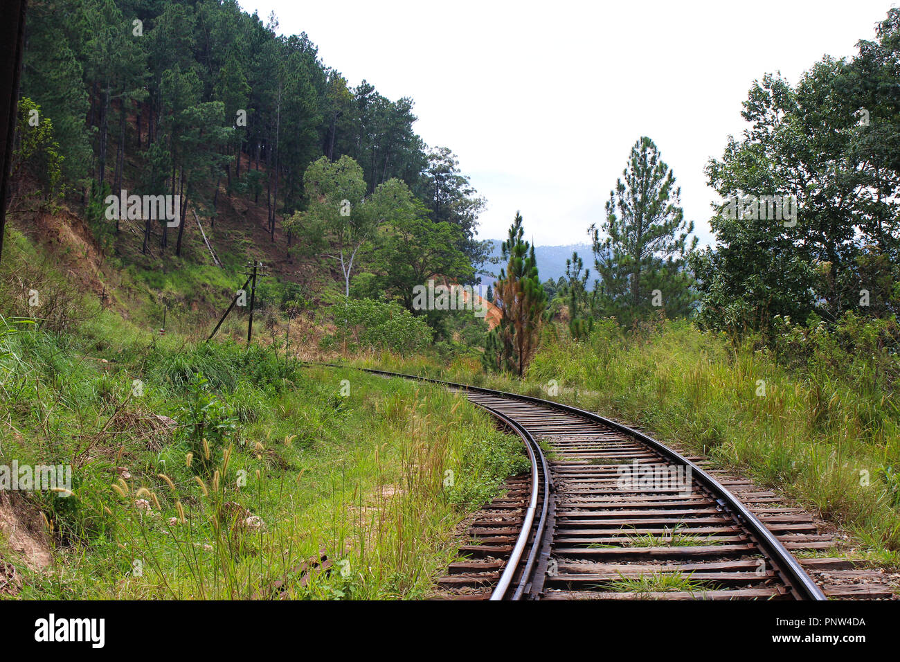 Railway tracks in sri lanka Stock Photo - Alamy