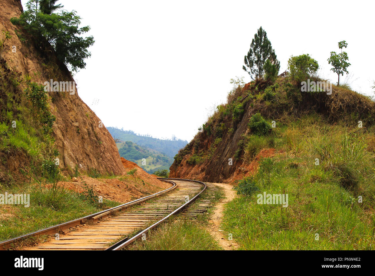 Railway tracks in sri lanka Stock Photo - Alamy