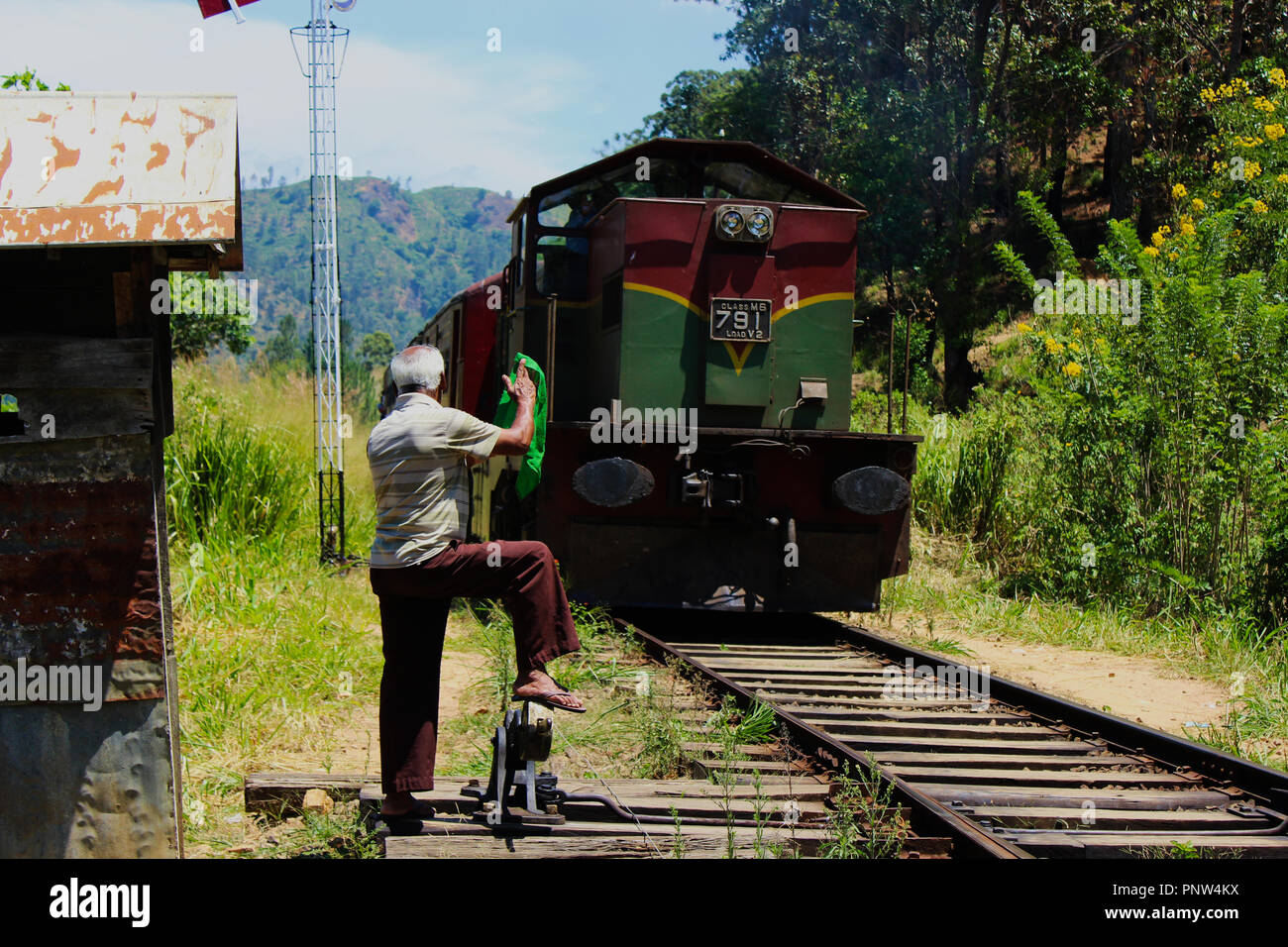 Train guard flag hi-res stock photography and images - Alamy