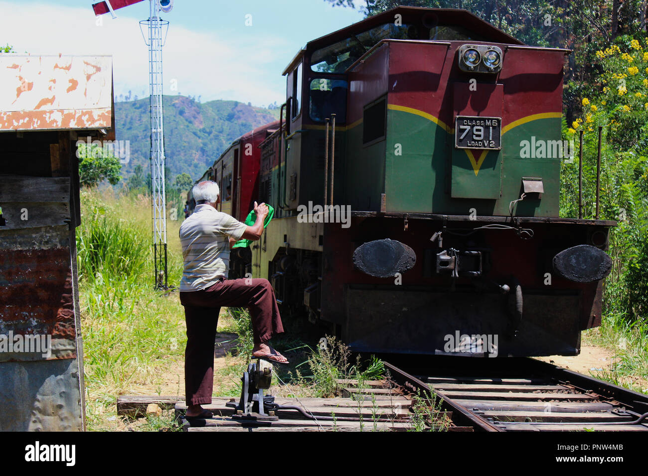 Train guard flag hi-res stock photography and images - Alamy