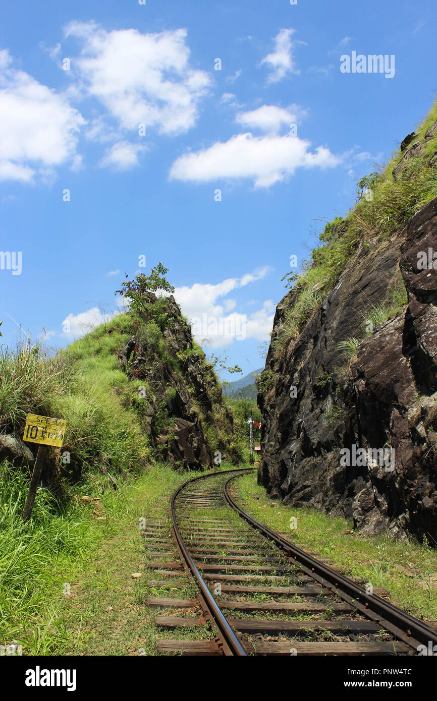 Railway tracks in sri lanka Stock Photo - Alamy