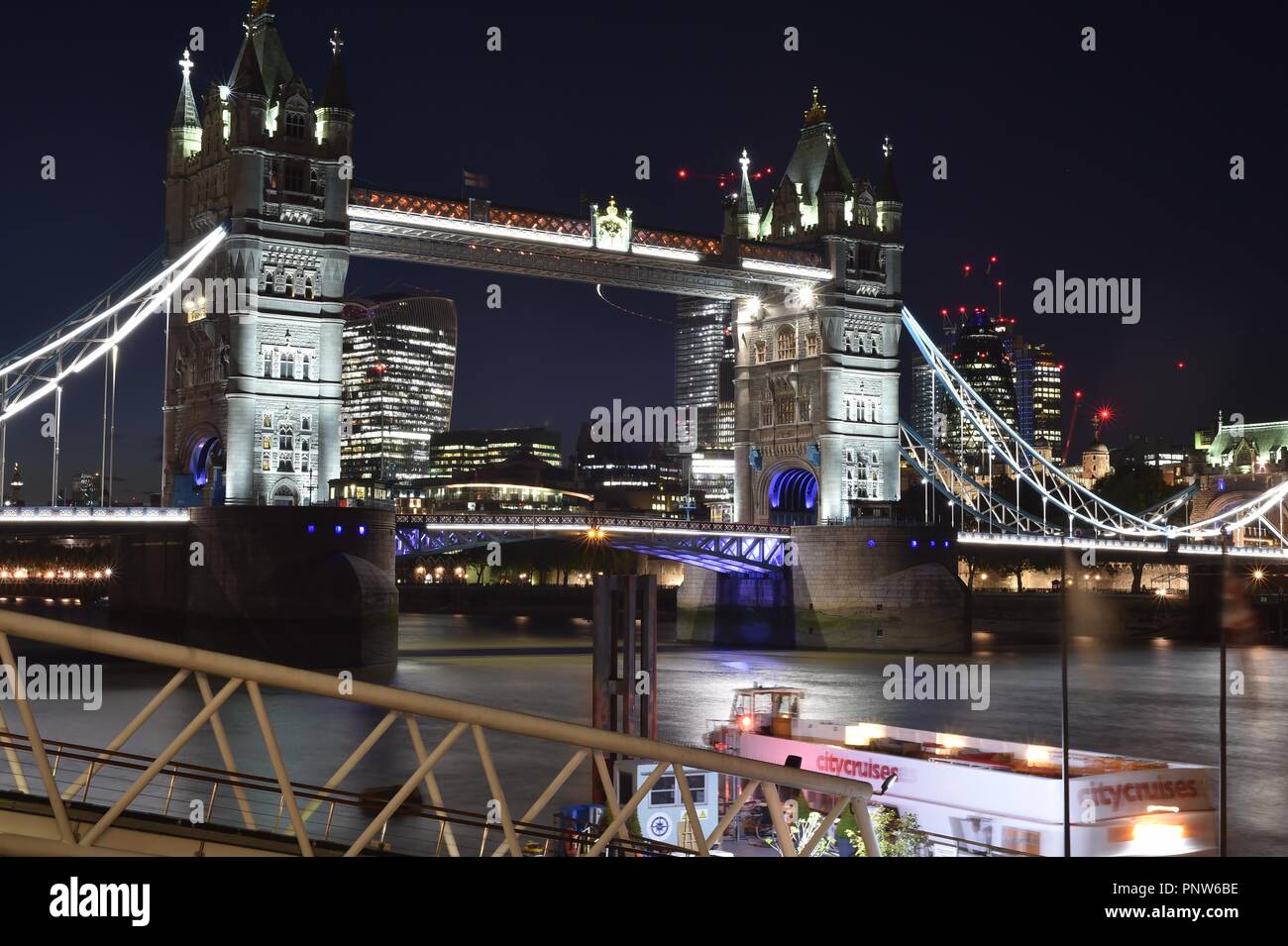 Tower Bridge at night Stock Photo - Alamy
