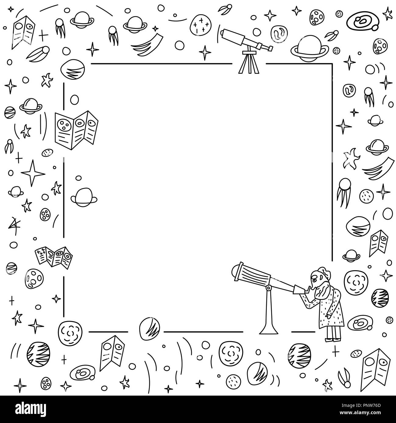 Astronomy Borders And Frames