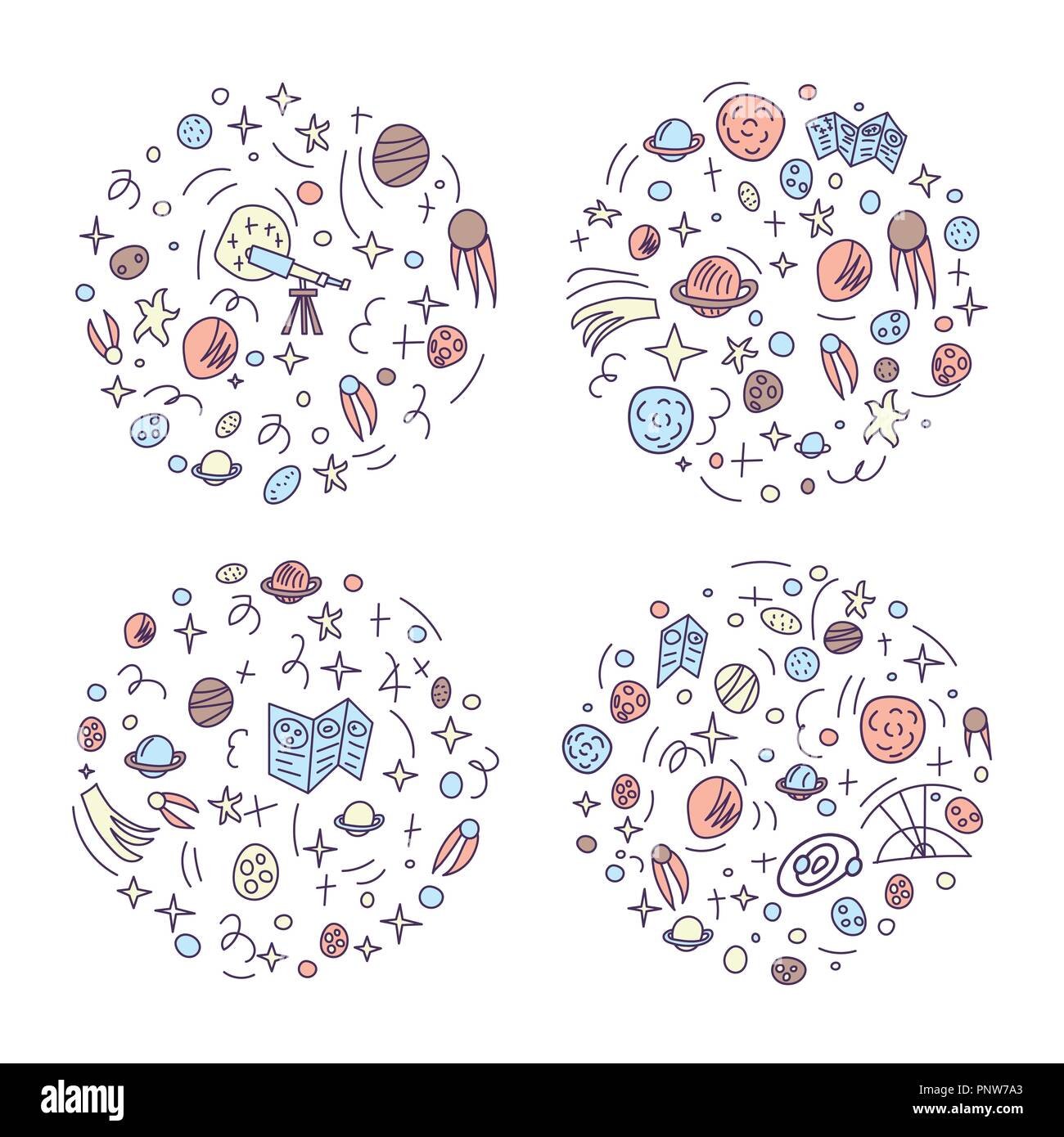 Vector design of astronomic objects Stock Vector Image & Art - Alamy