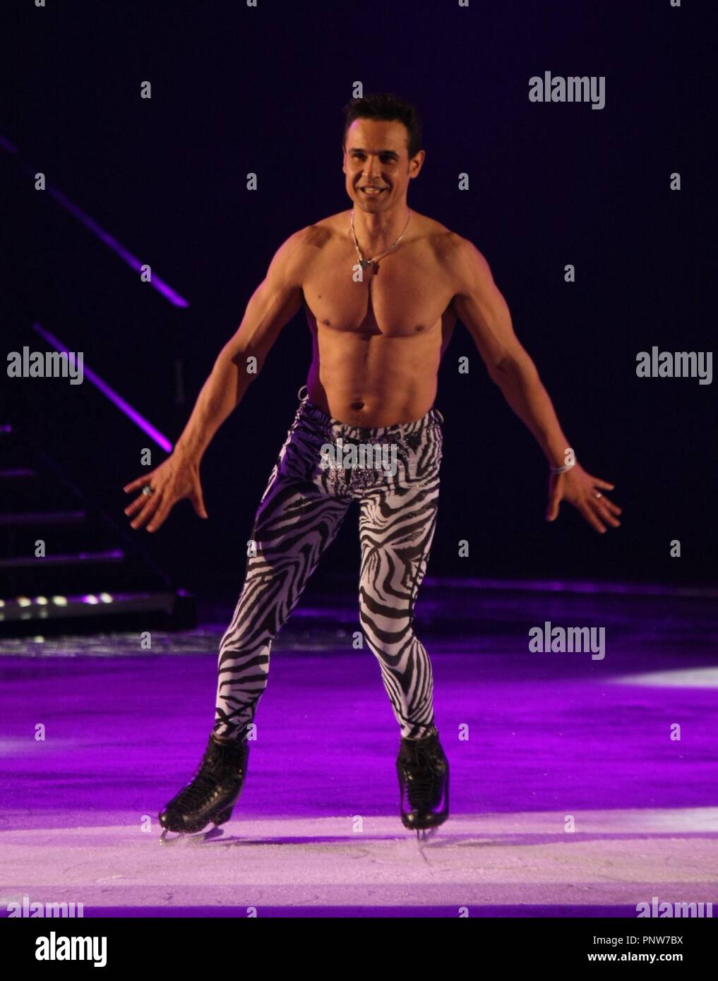 Liverpool,Uk X Factor star Chico performing during Dancing on Ice show ...