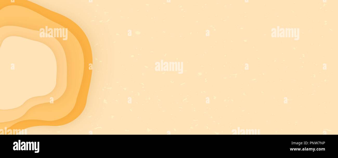 Horizontal background with papercut shape. Paper cut style template ...