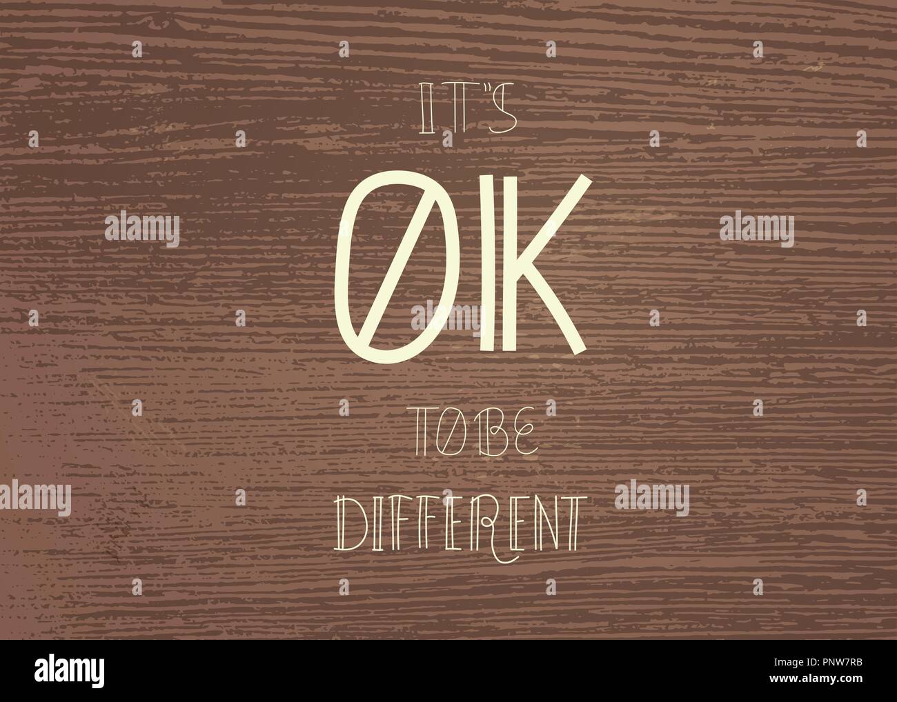 It's Ok To Be Different Quote. Handwritten Lettering Vector Composition ...