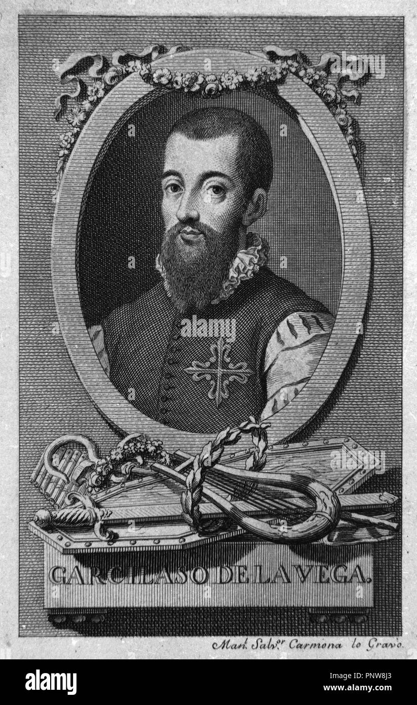 GARCILASO DE LA VEGA (1501/1536) POETA RENACENTISTA - GRABADO SIGLO ...