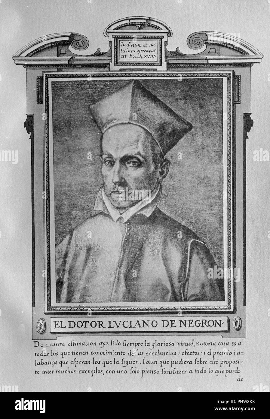 LUCIANO DE NEGRON (1562-1606) - CANONIGO - LIBRO DE RETRATOS DE ...