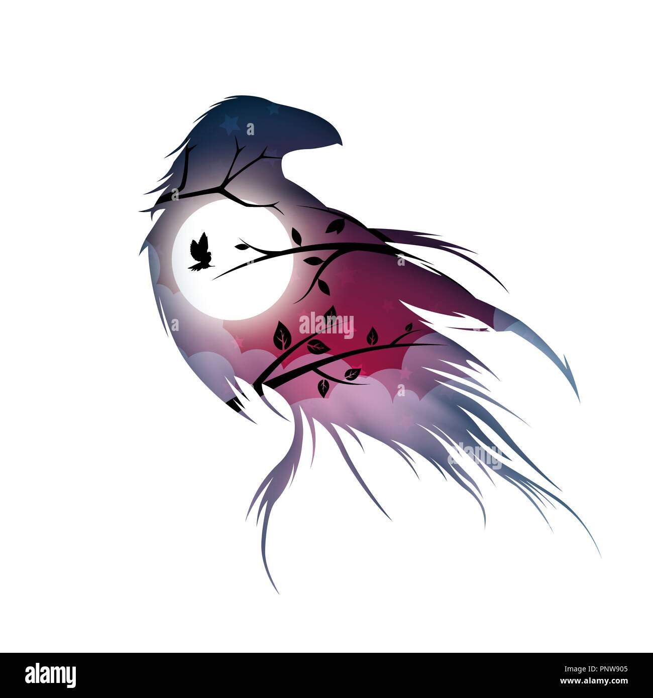 Cartoon raven hi-res stock photography and images - Alamy