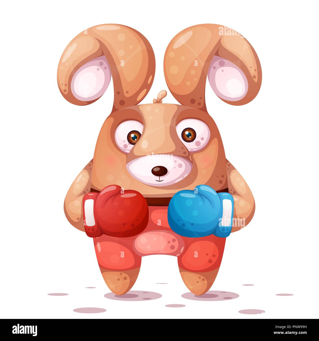 Sport, boxing illustration. Crazy rabbit characters Stock Vector Image ...