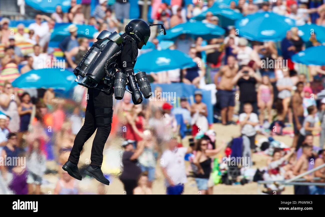 Gravity Industries displaying it’s jet power human flight suit in the ...