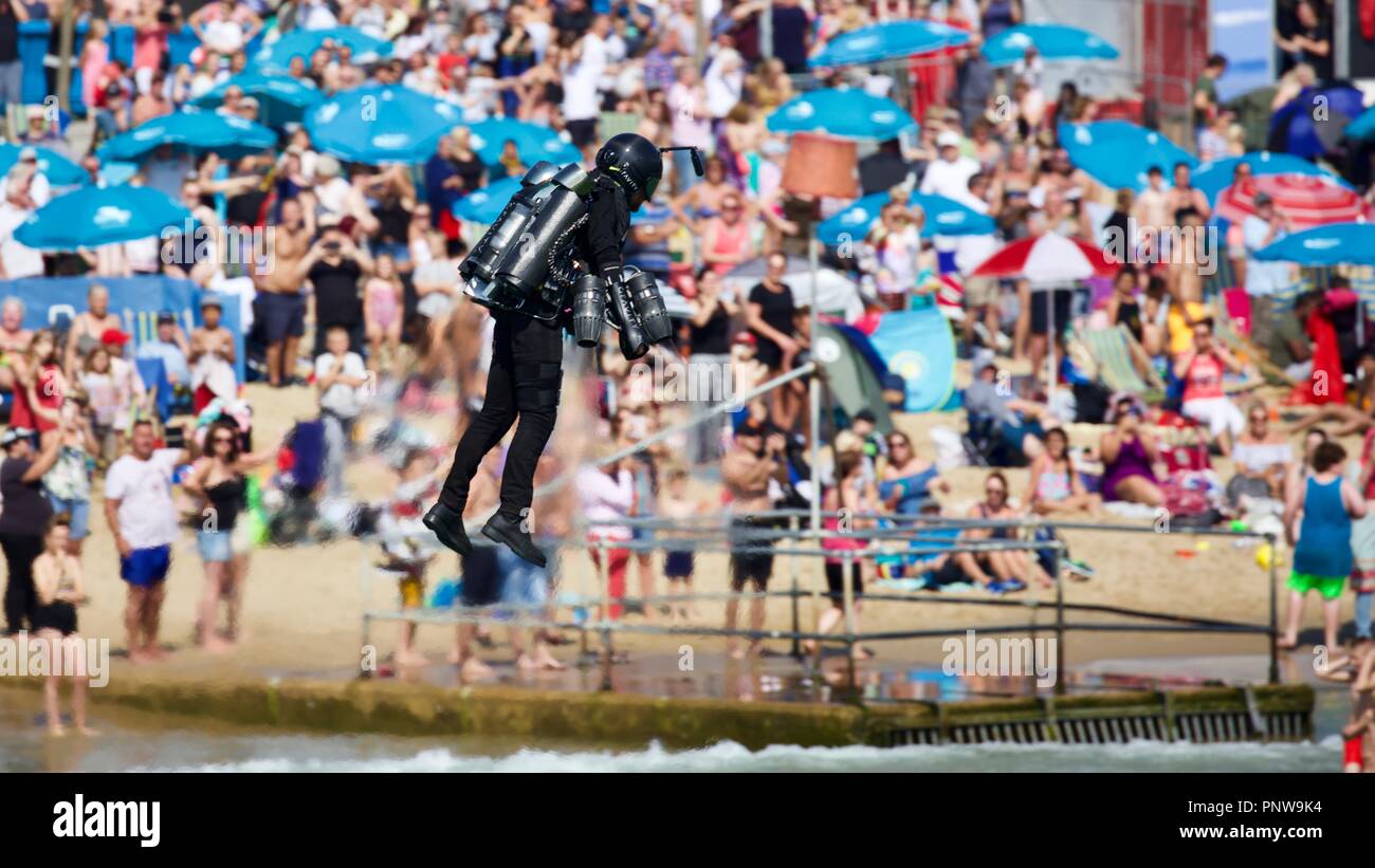 Gravity Industries displaying it’s jet power human flight suit in the ...