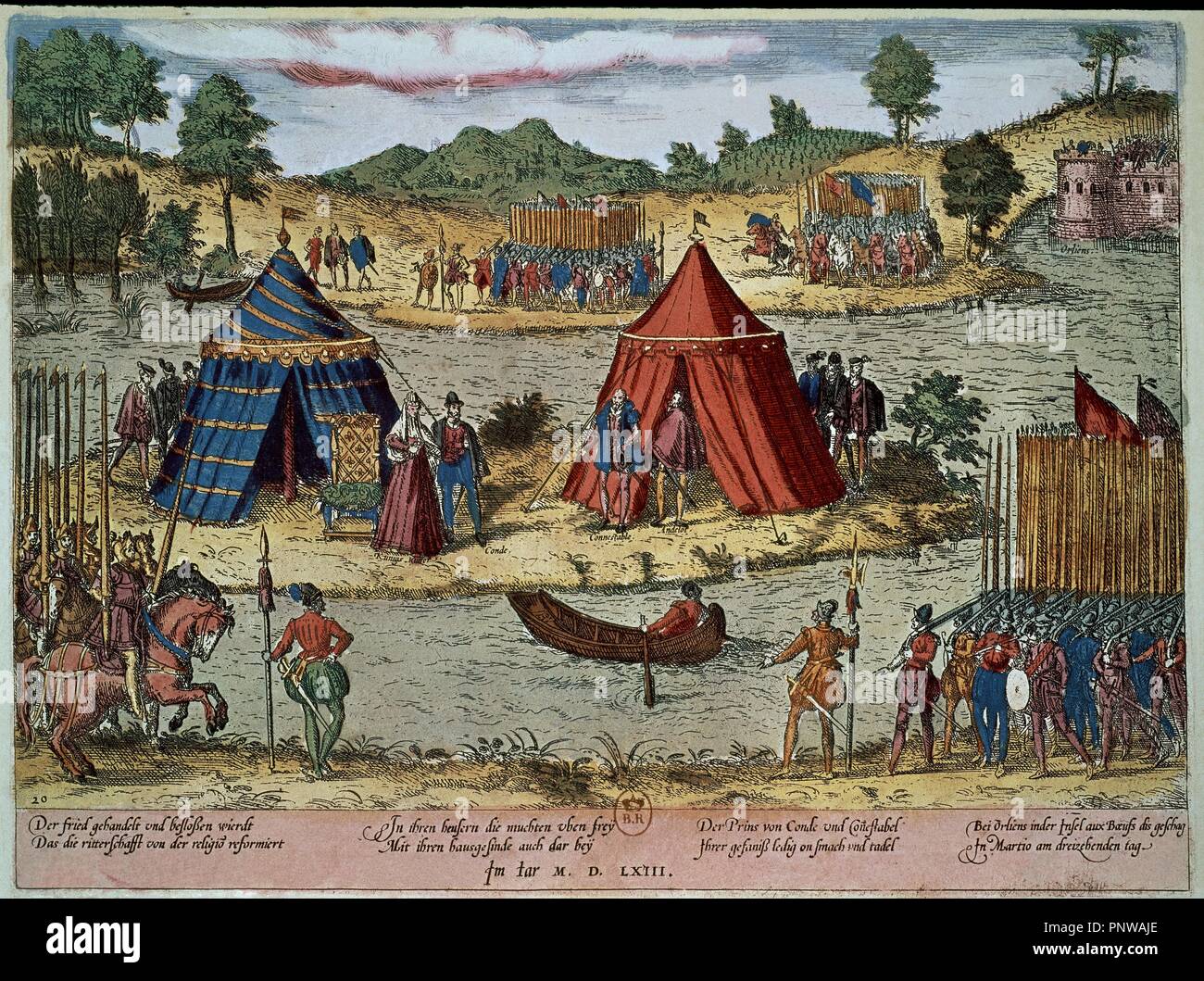 FIRMA DE LA PAZ DE AMBOISE EN 1563 - GRABADO SIGLO XVI. Author ...