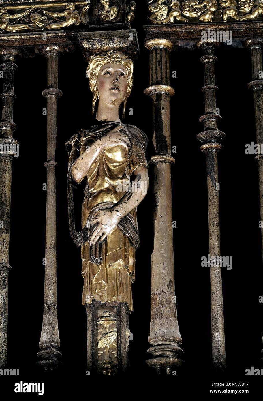 REJA DEL RETABLO MAYOR 1548-DETALLE DE ATLANTE. Author: VILLALPANDO ...