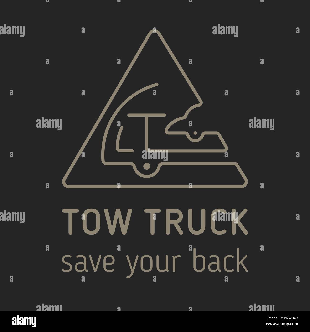 Towing truck icon isolated vector. Vector towing truck icon isolated ...