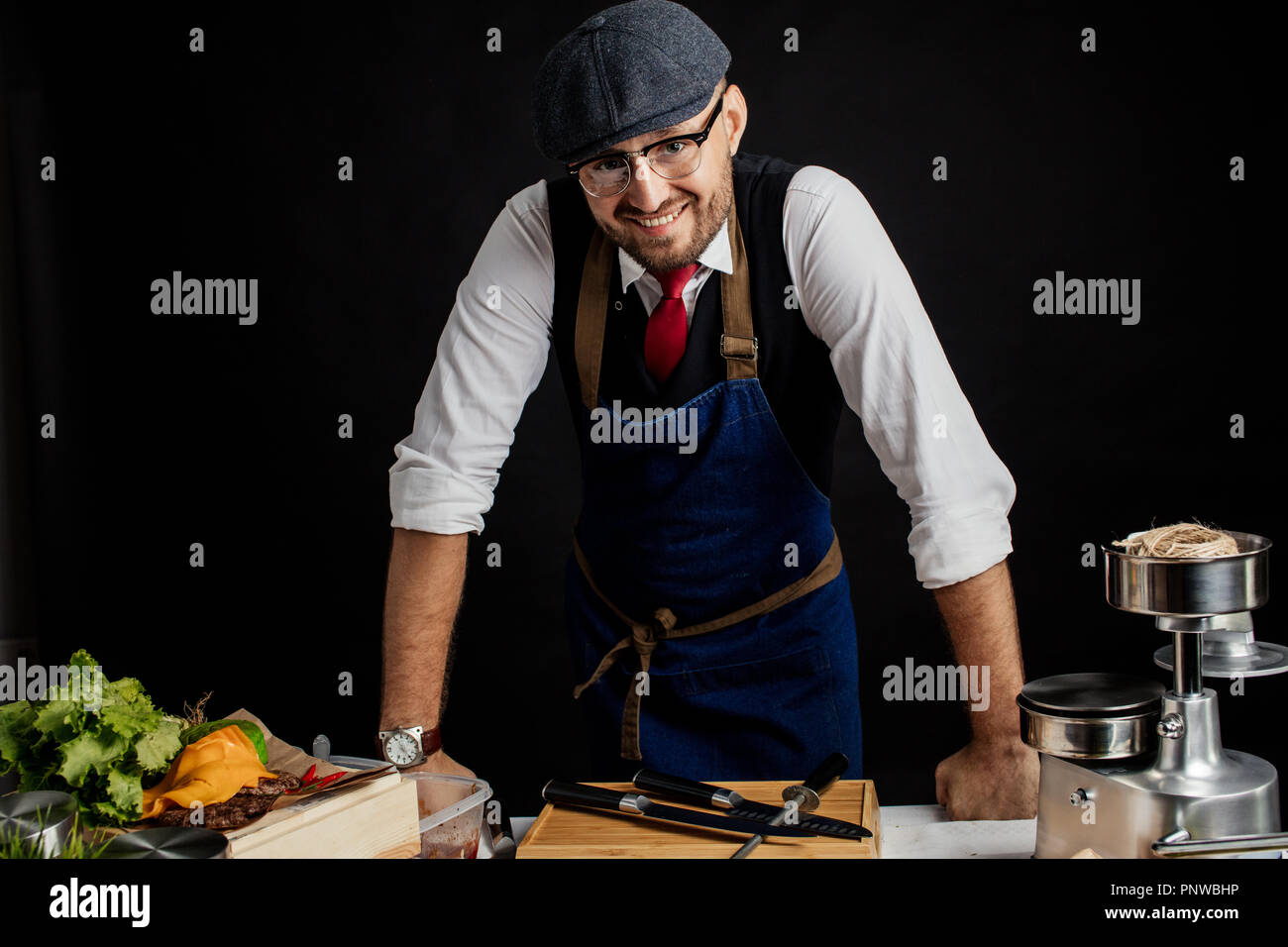 Restaurant Chef looking confidently at camera Stock Photo - Alamy