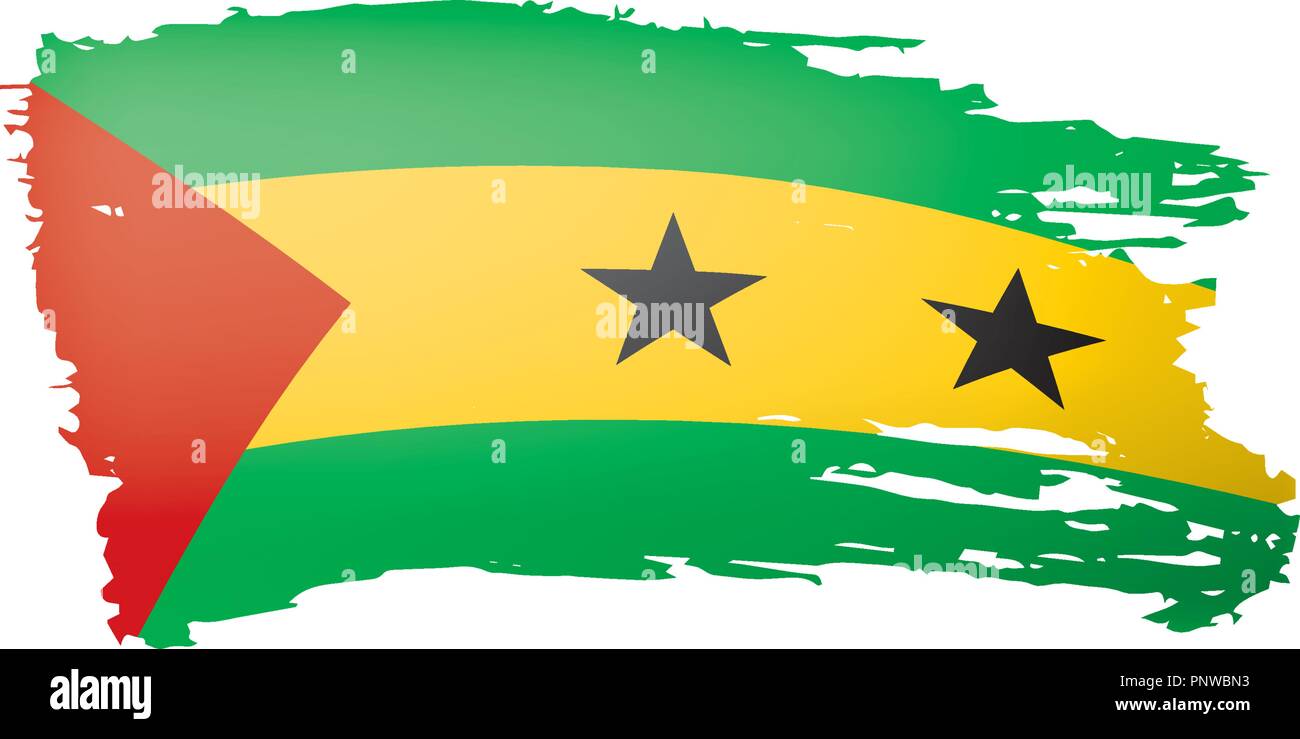 Sao Tome and Principe flag, vector illustration Stock Vector Image ...