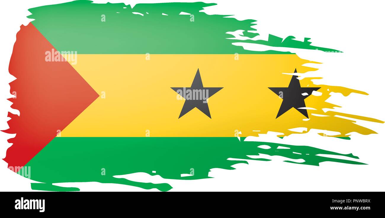 Sao Tome and Principe flag, vector illustration Stock Vector Image ...