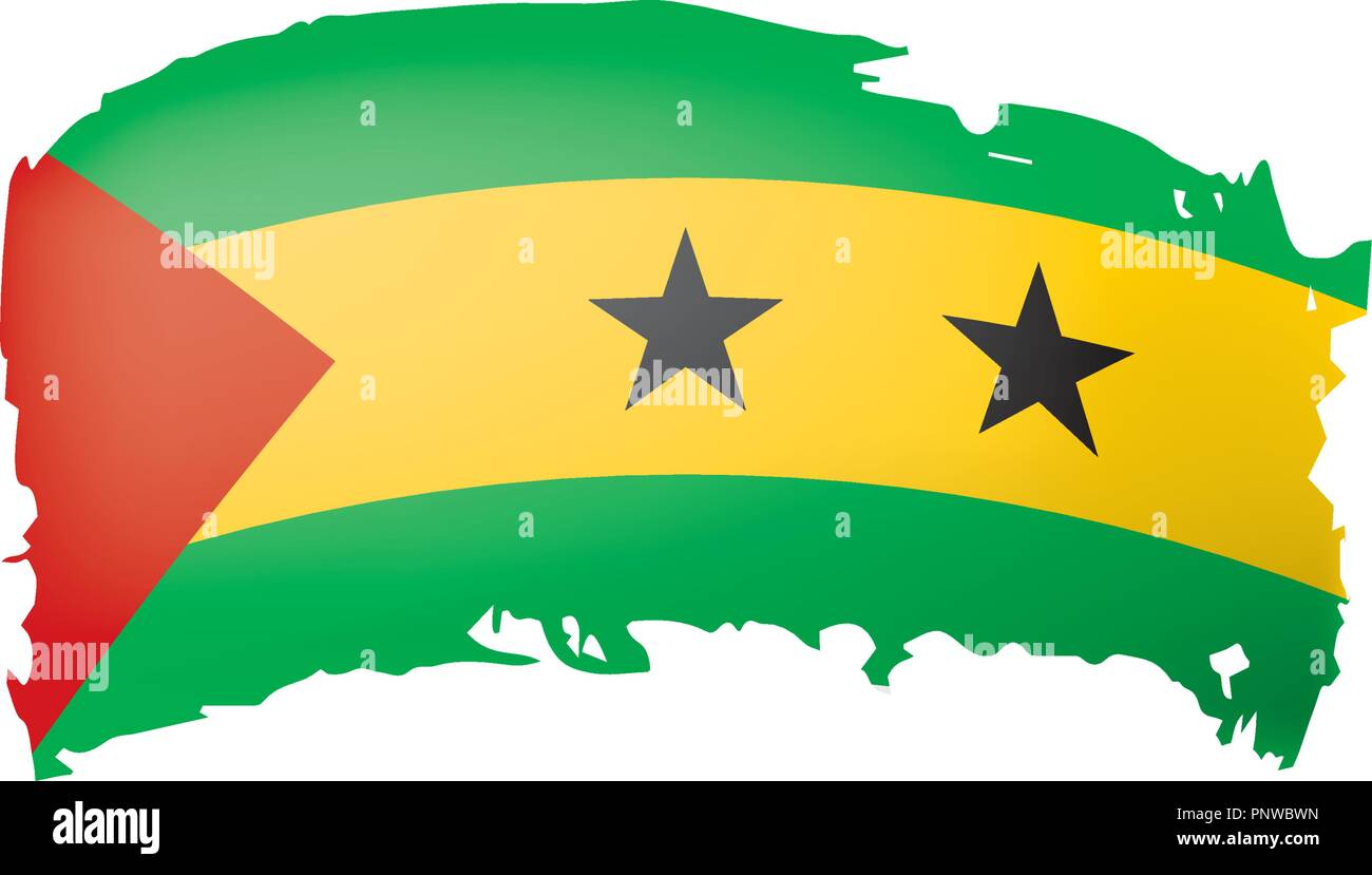 Sao Tome and Principe flag, vector illustration Stock Vector Image ...