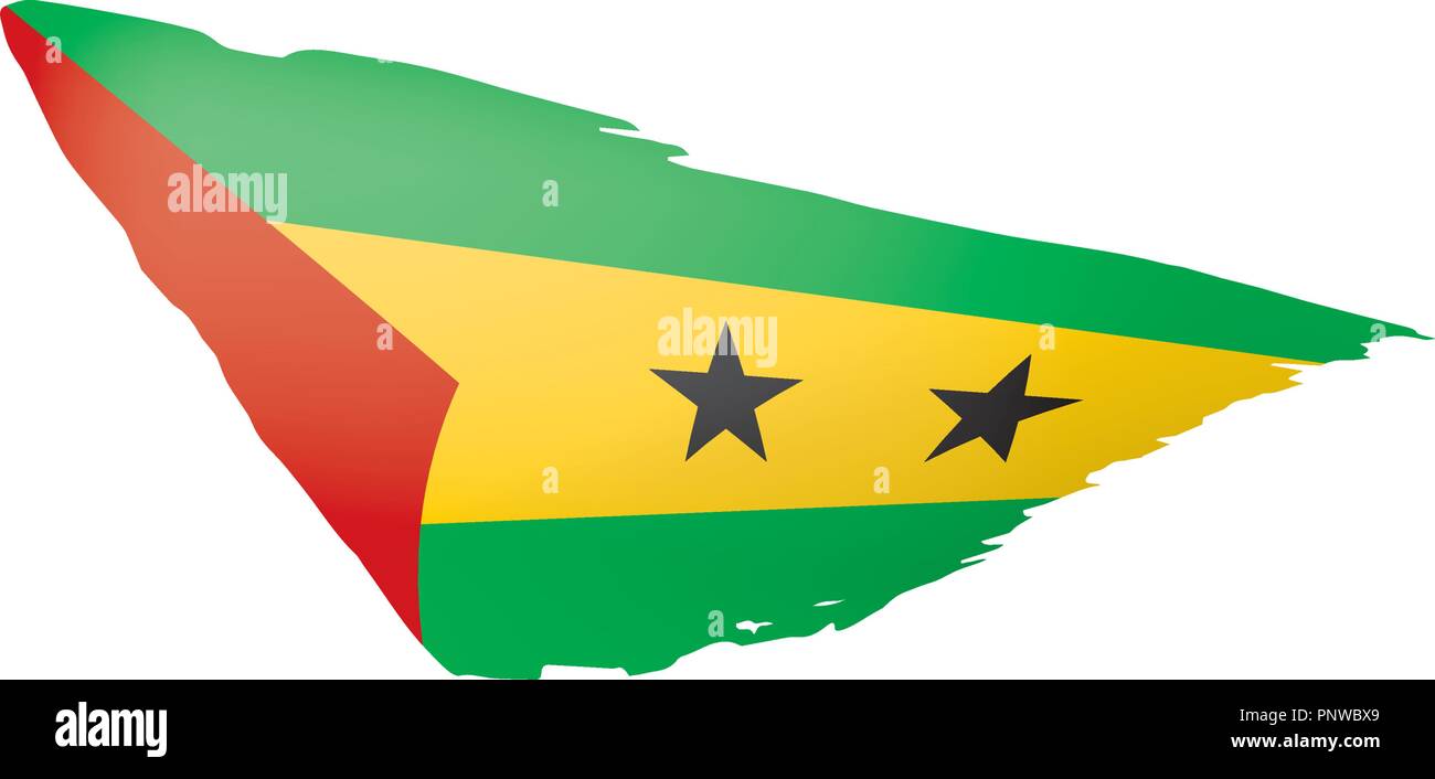 Sao Tome and Principe flag, vector illustration Stock Vector Image ...