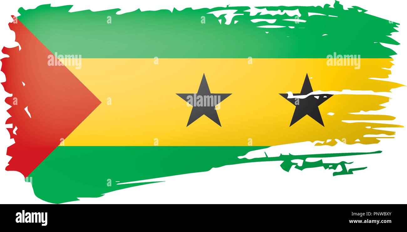 Sao Tome and Principe flag, vector illustration Stock Vector Image ...
