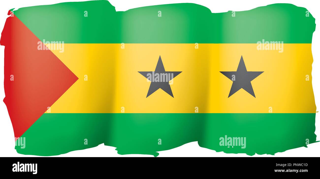 Sao Tome and Principe flag, vector illustration Stock Vector Image ...