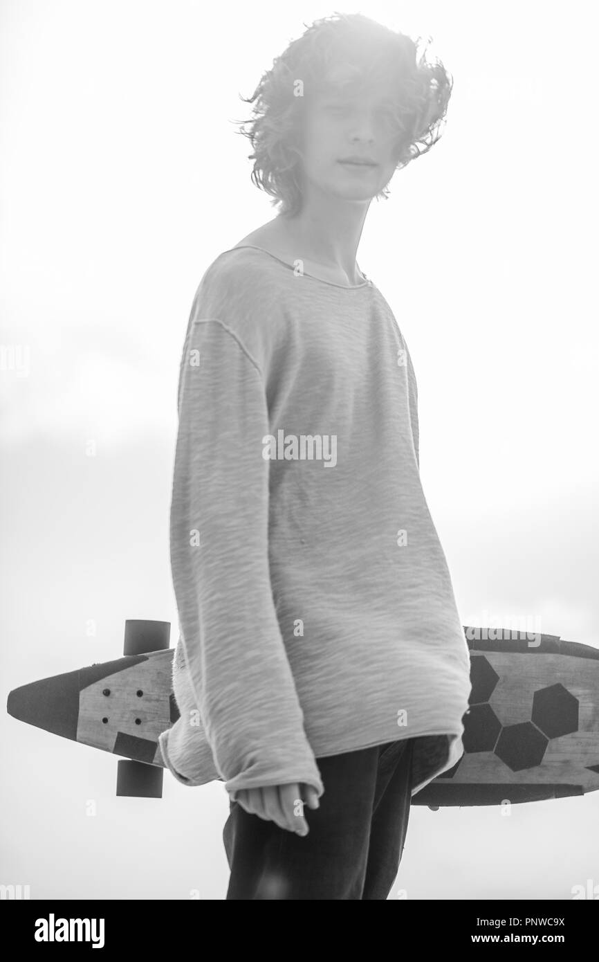 Person stands hands in Black and White Stock Photos & Images - Alamy