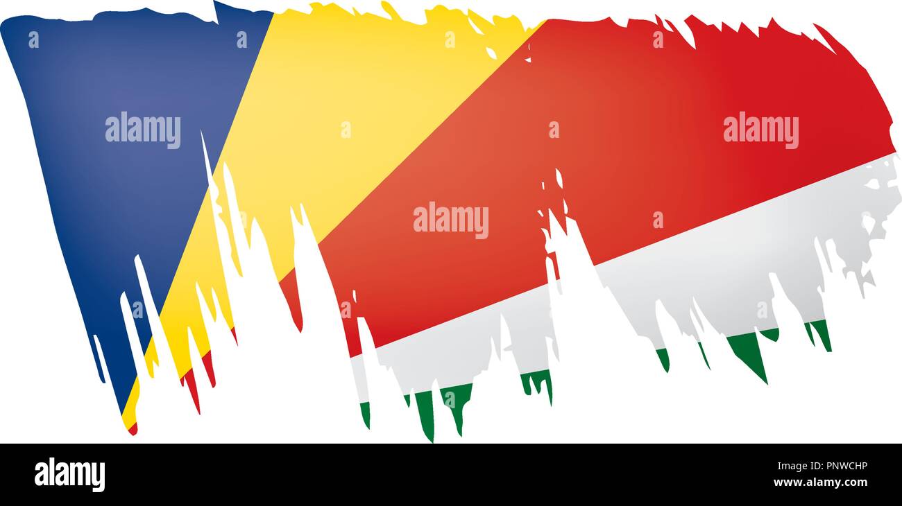 Seychelles flag, vector illustration on a white background Stock Vector ...