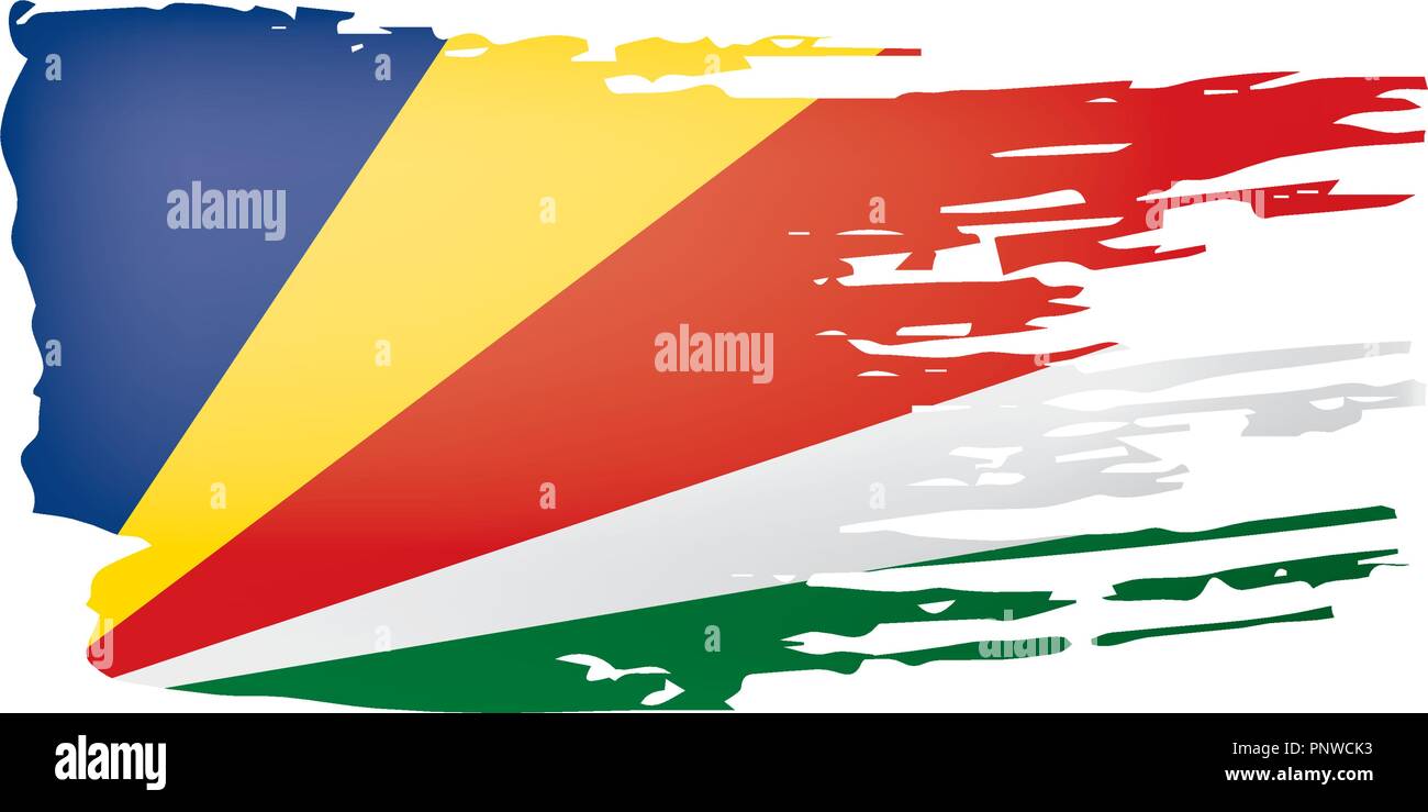 Seychelles flag, vector illustration on a white background Stock Vector ...