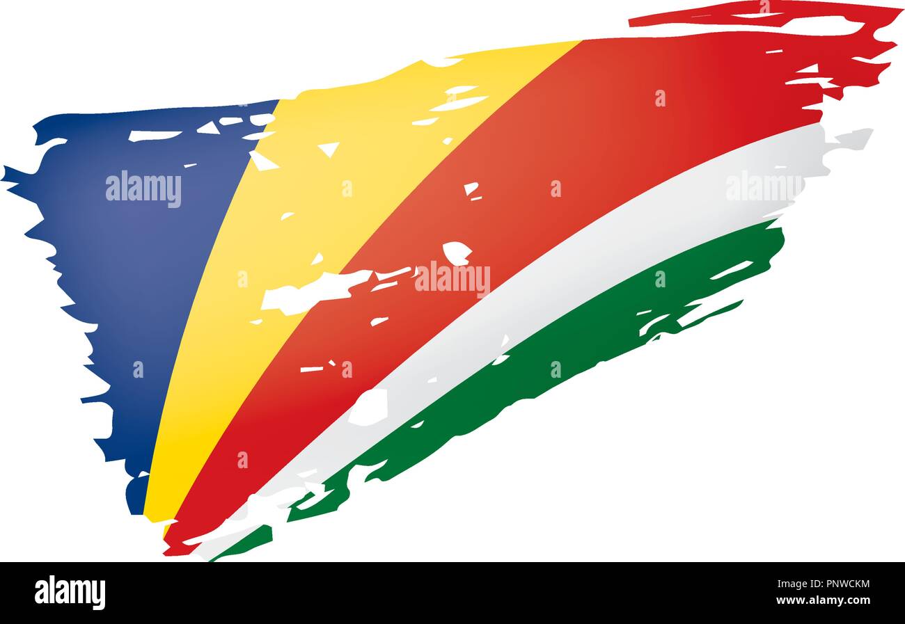 Seychelles flag, vector illustration on a white background Stock Vector ...
