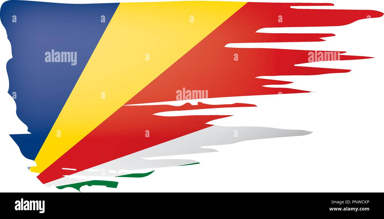 Seychelles flag, vector illustration on a white background Stock Vector ...