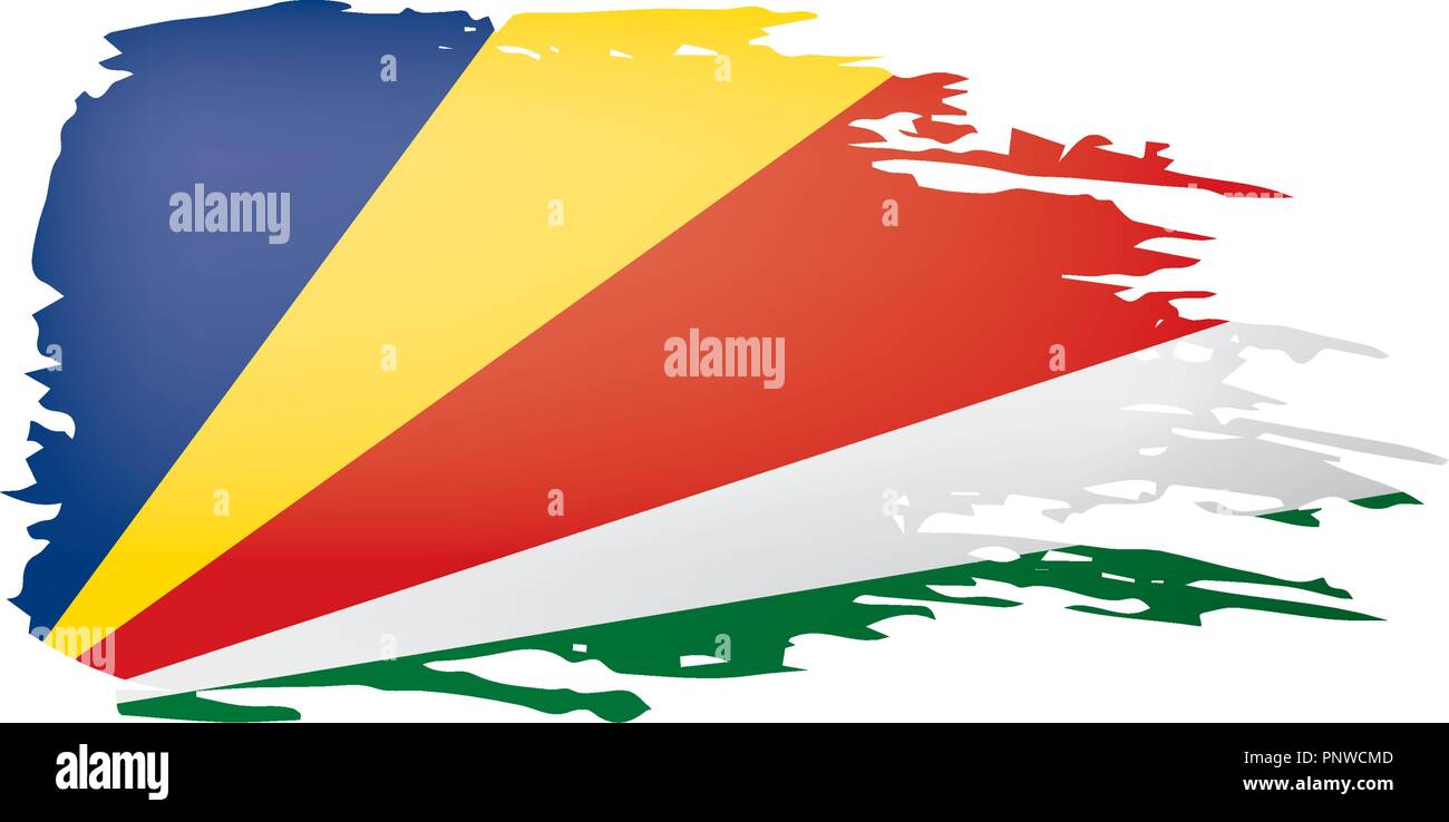 Seychelles flag, vector illustration on a white background Stock Vector ...