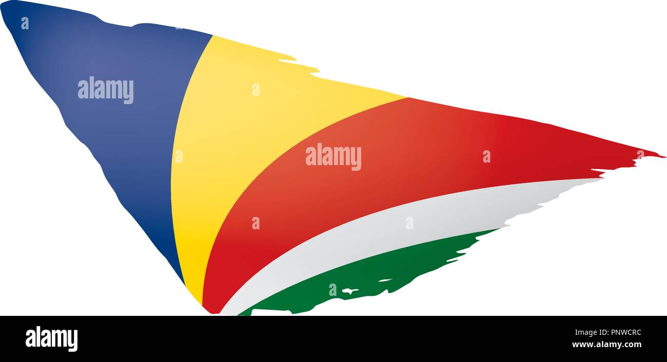 Seychelles flag, vector illustration on a white background Stock Vector ...