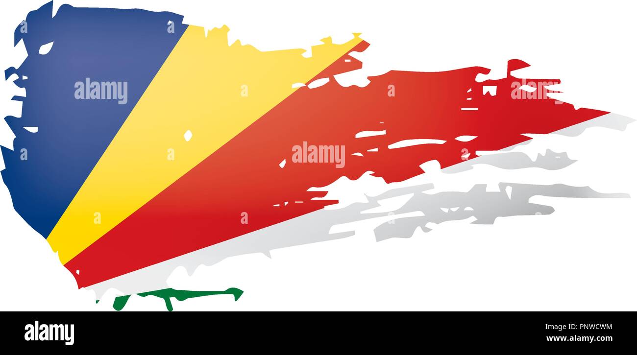 Seychelles flag, vector illustration on a white background Stock Vector ...