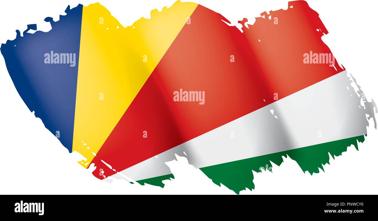 Seychelles flag, vector illustration on a white background Stock Vector ...