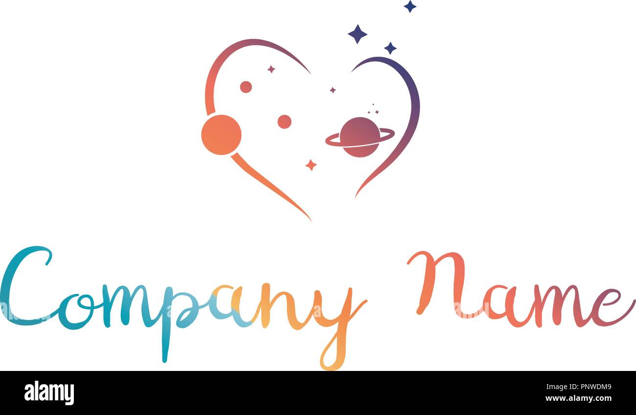 Heart of Universe vector logo image Stock Vector Image & Art - Alamy