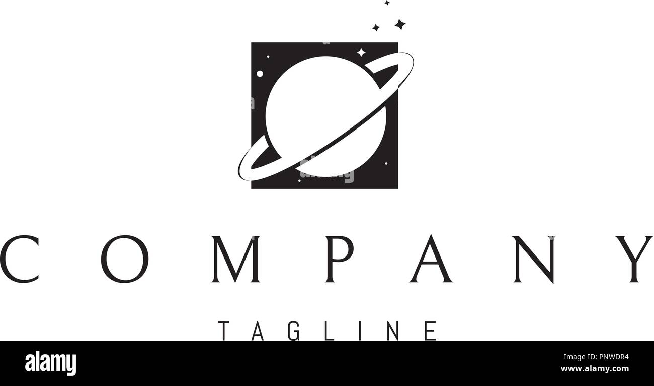 Saturn Black Vector Logo image Stock Vector Image & Art - Alamy