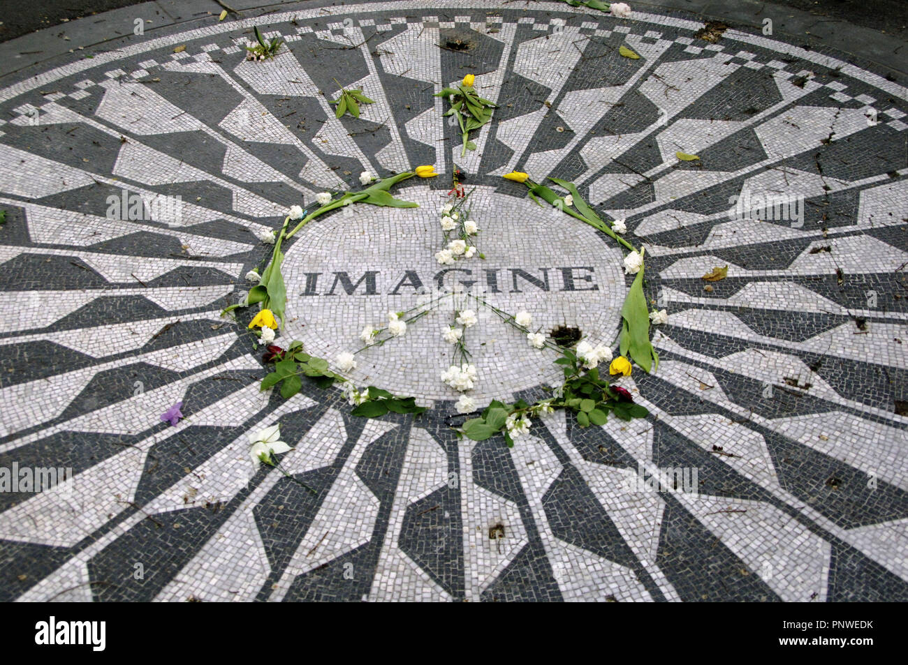 United States. New York. Central Park. Strawberry Fields, dedicated to ...
