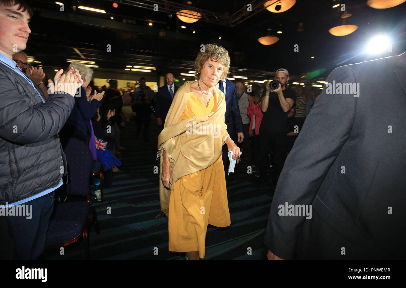 Kate Hoey MP at a Leave Means Leave rally at the University of Bolton ...