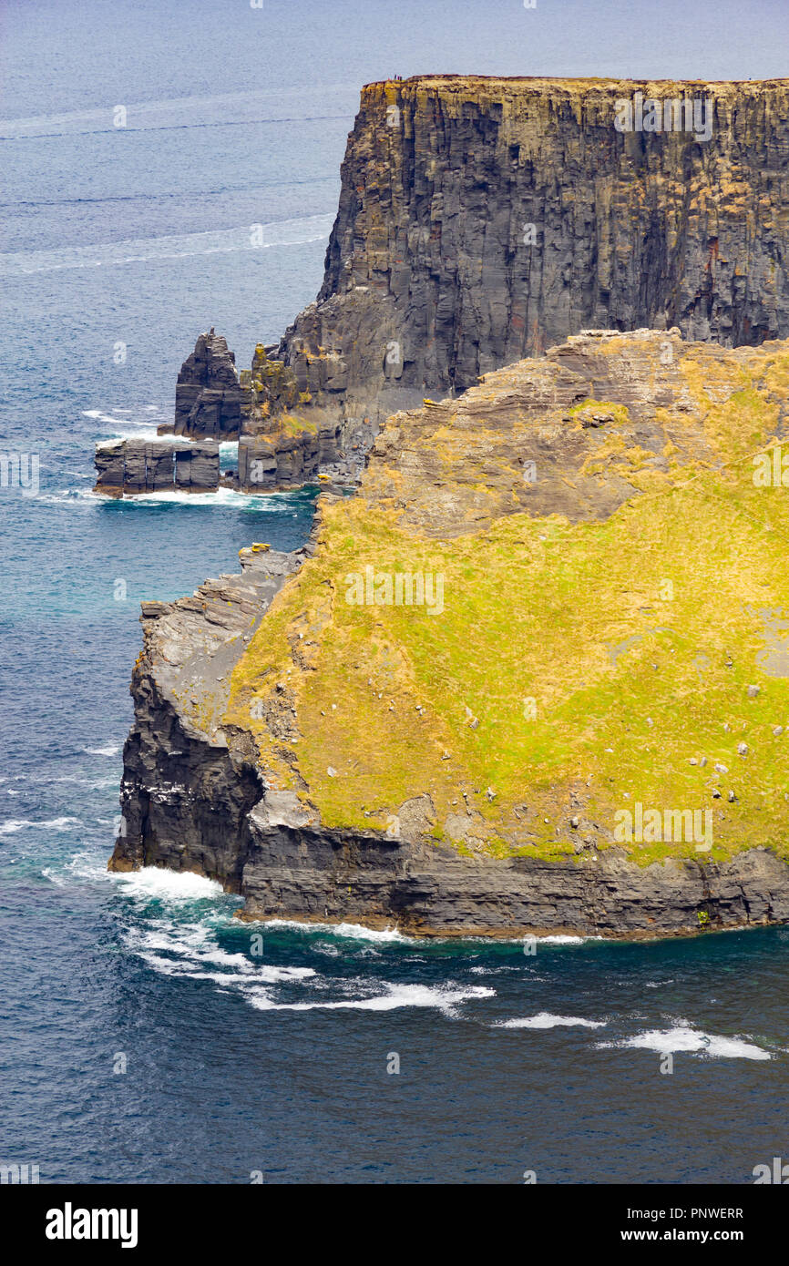 Rocks and beach in Cliffs of Moher, Doolin, Clare, Ireland Stock Photo ...