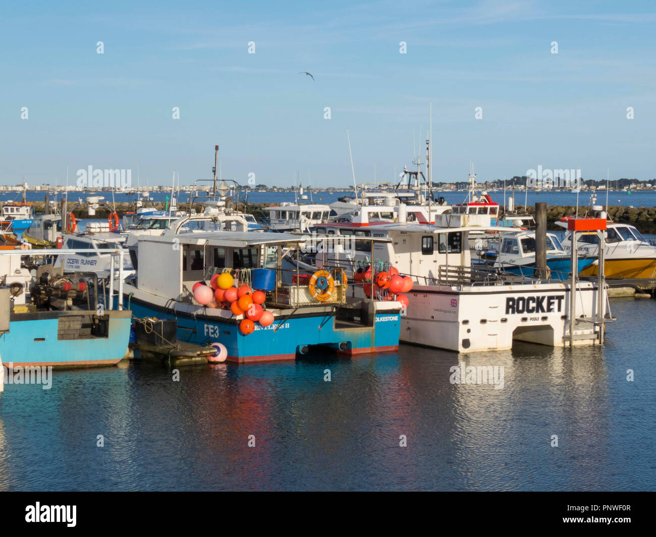 Fishing/pleasure boats at Poole Quay/Harbour in Dorset, England UK ...